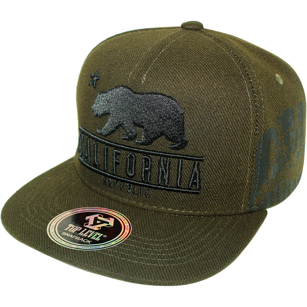 TOP LEVEL : CALI BEAR | Front-raised Verbiage Embroidery with Calibear