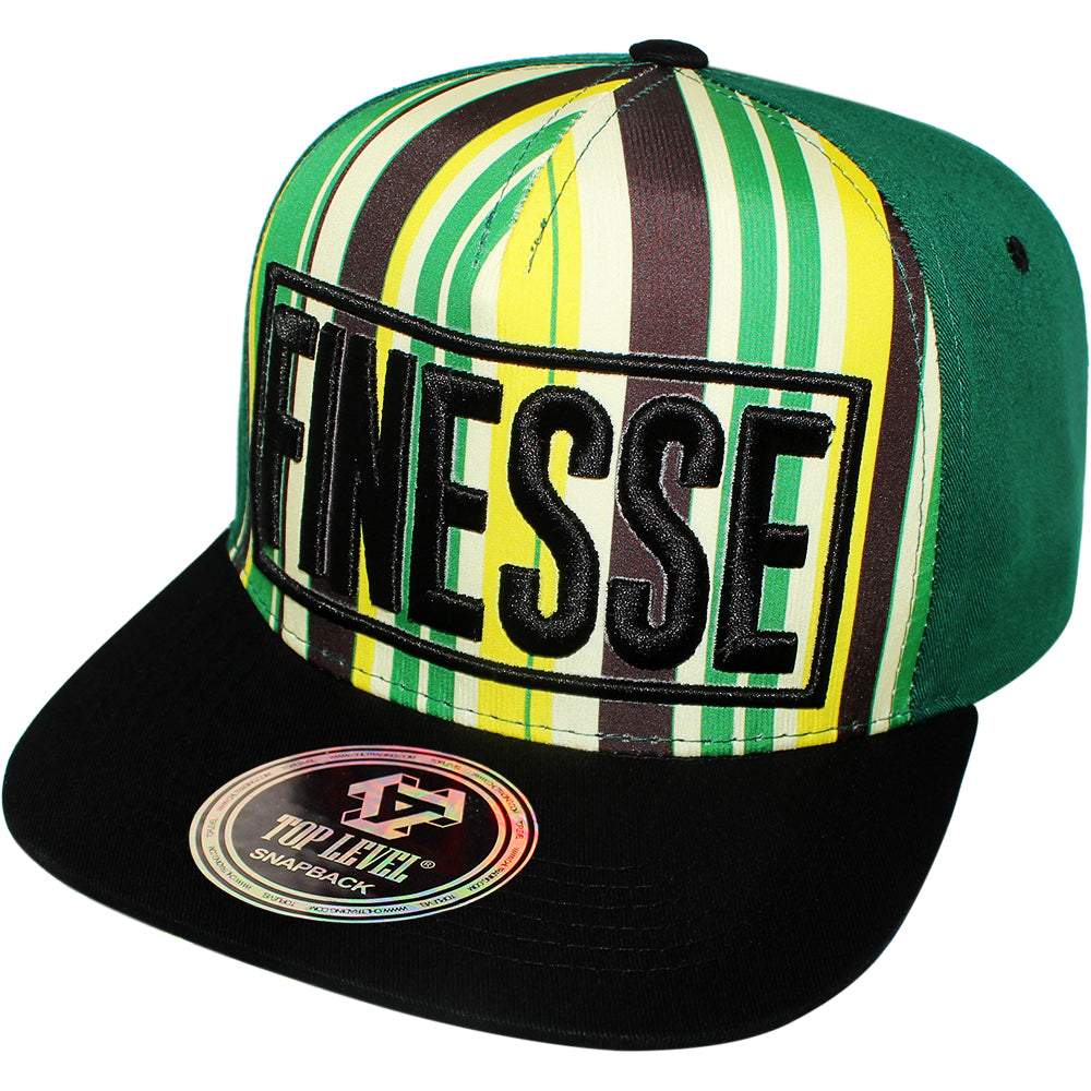 TOP LEVEL : FINESSE | Front-raised FINESSE Verbiage Design Snapback Ca