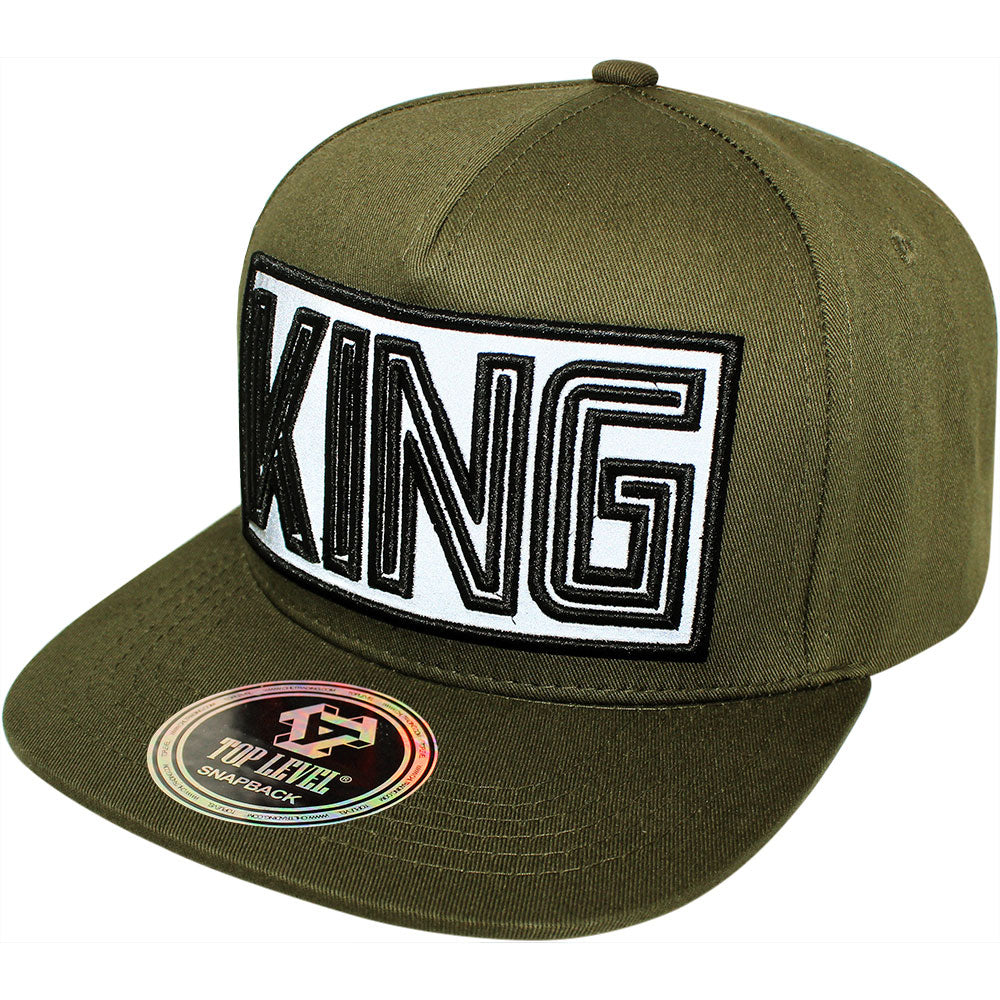 TOP LEVEL : KING | Verbiage Design with Reflective Fabric Patch Design
