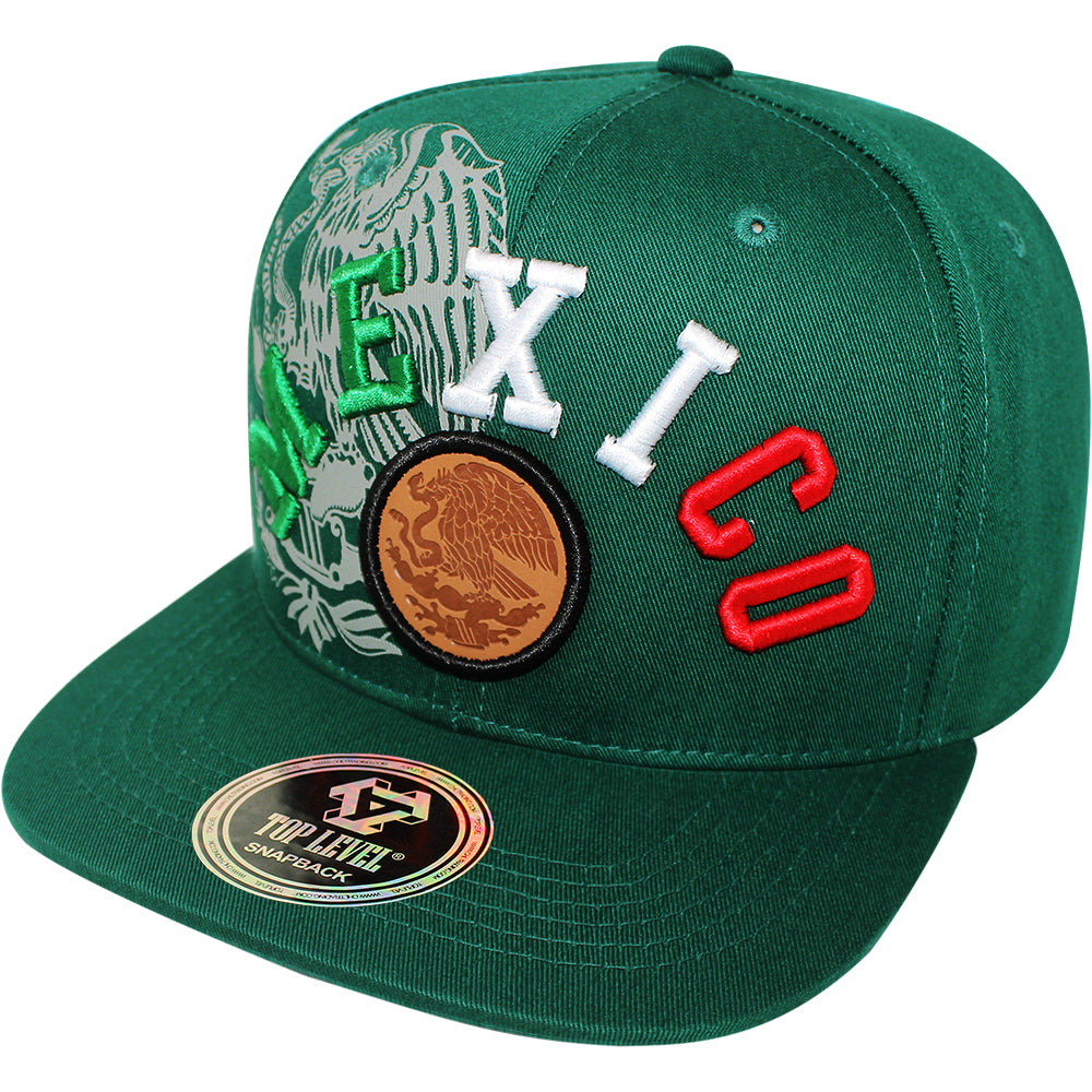 TOP LEVEL : MEXICO | Engraving Mexico Eagle Leather Patch Design Snapb