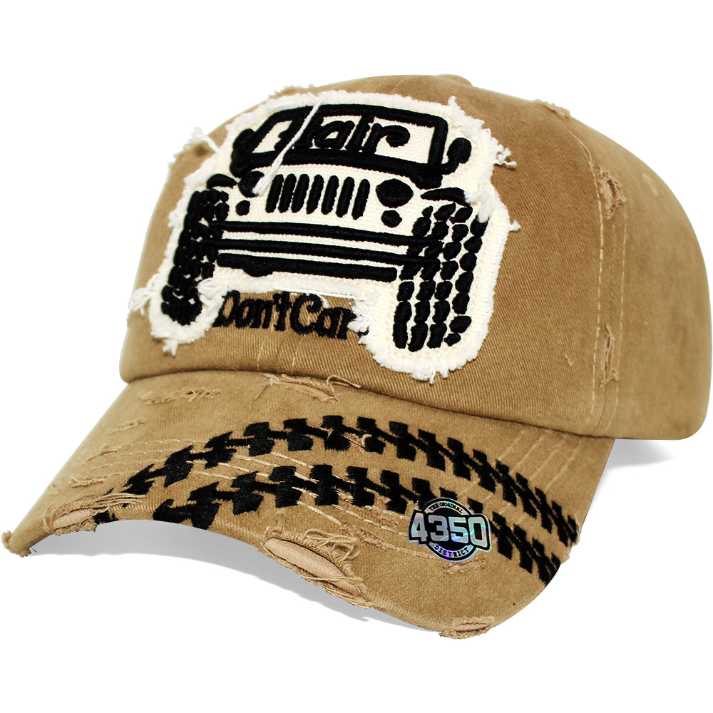 4350 DISTRICT : T13 | Hair Don't Care Bump Patch Design Vintage Baseba